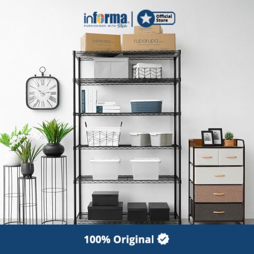 Jual Informa Xyla Rak Kawat 6 Tingkat 120X45X200 Cm - Hitam Storage ...