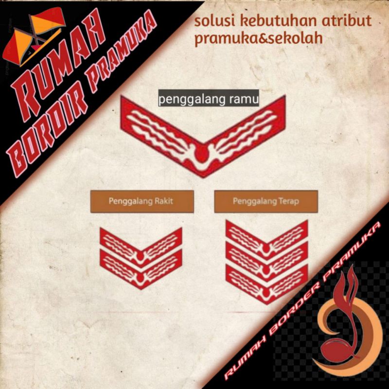 Jual tku ramu badge penggalang ramu pramuka(1pack isi 100biji) | Shopee ...