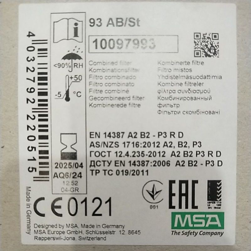 Jual Catride masker MSA 93 AB/St | Shopee Indonesia