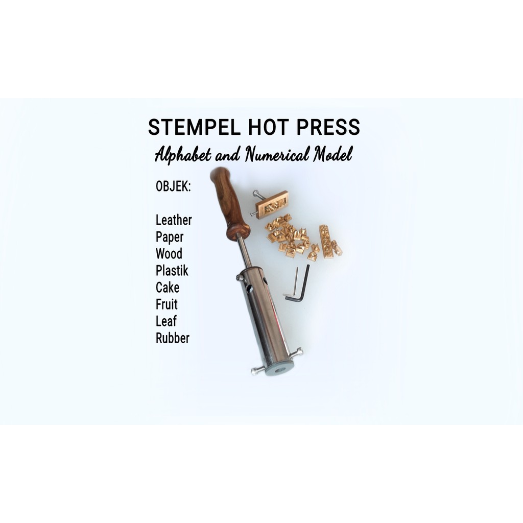 Jual stempel emboss abjad dan nomor model ukuran custom hasil presisi ...