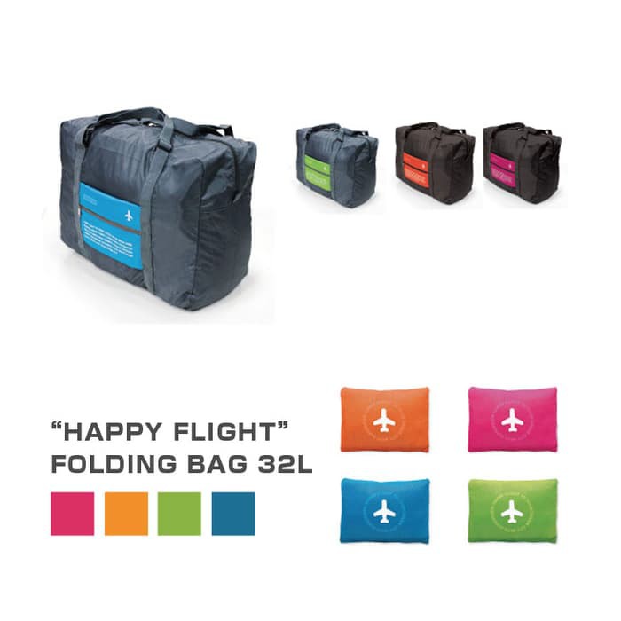 Jual HAPPY FLIGHT FOLDING BAG /FOLDABLE TRAVEL BAG /HAND CARRY TAS ...