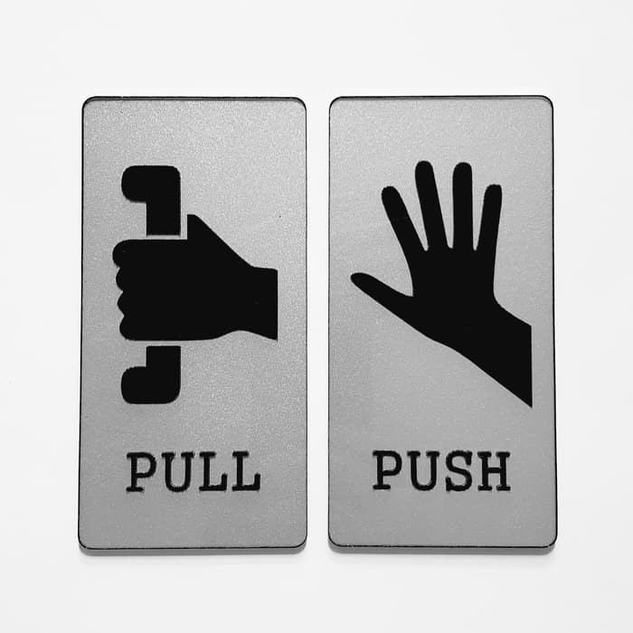 Jual Sign Akrilik Pintu PUSH PULL BESAR - Signage Cafe / Restaurant ...