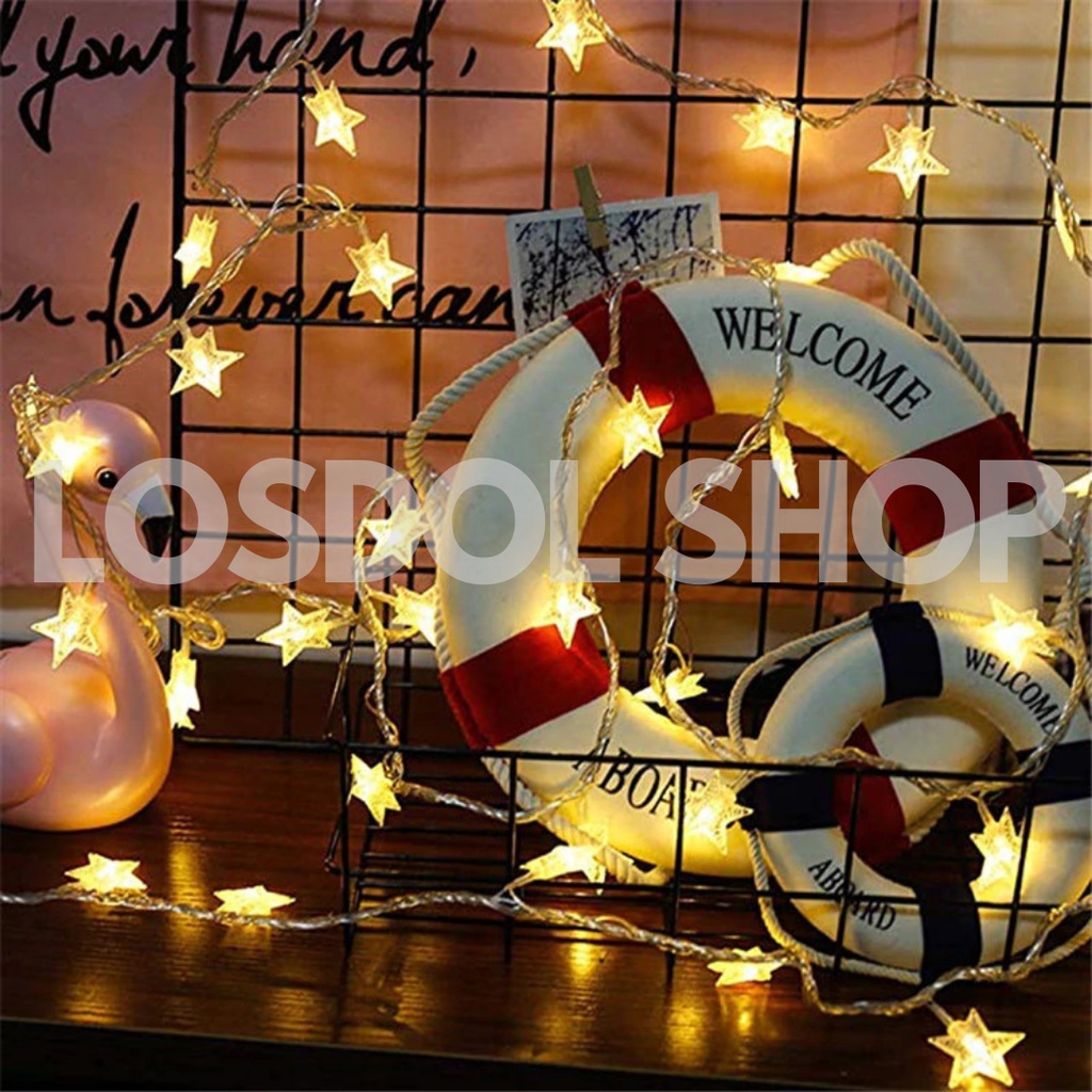 Jual Lampu Hias Dekorasi Bentuk Bintang Star Light Twinkle 20 LED 3 ...