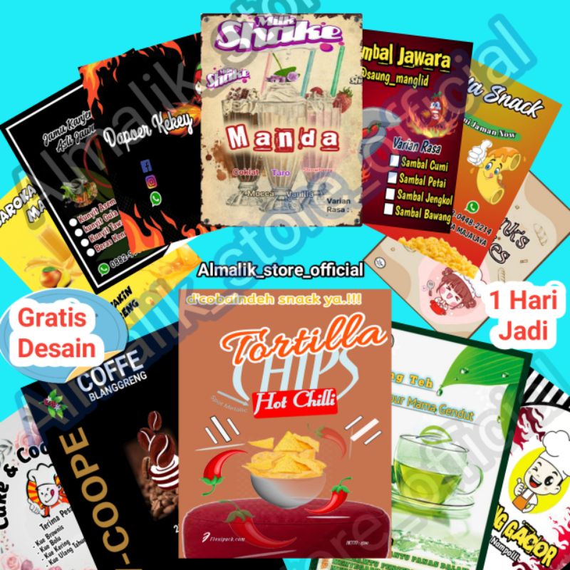 Jual Stiker Label Makanan Custom Sticker Label Kemasan Minuman Jamu ...