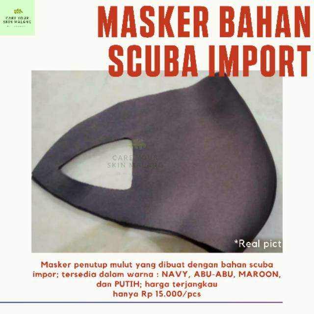 Jual (Malang) Kain Penutup Mulut Bahan Scuba Import | Shopee Indonesia