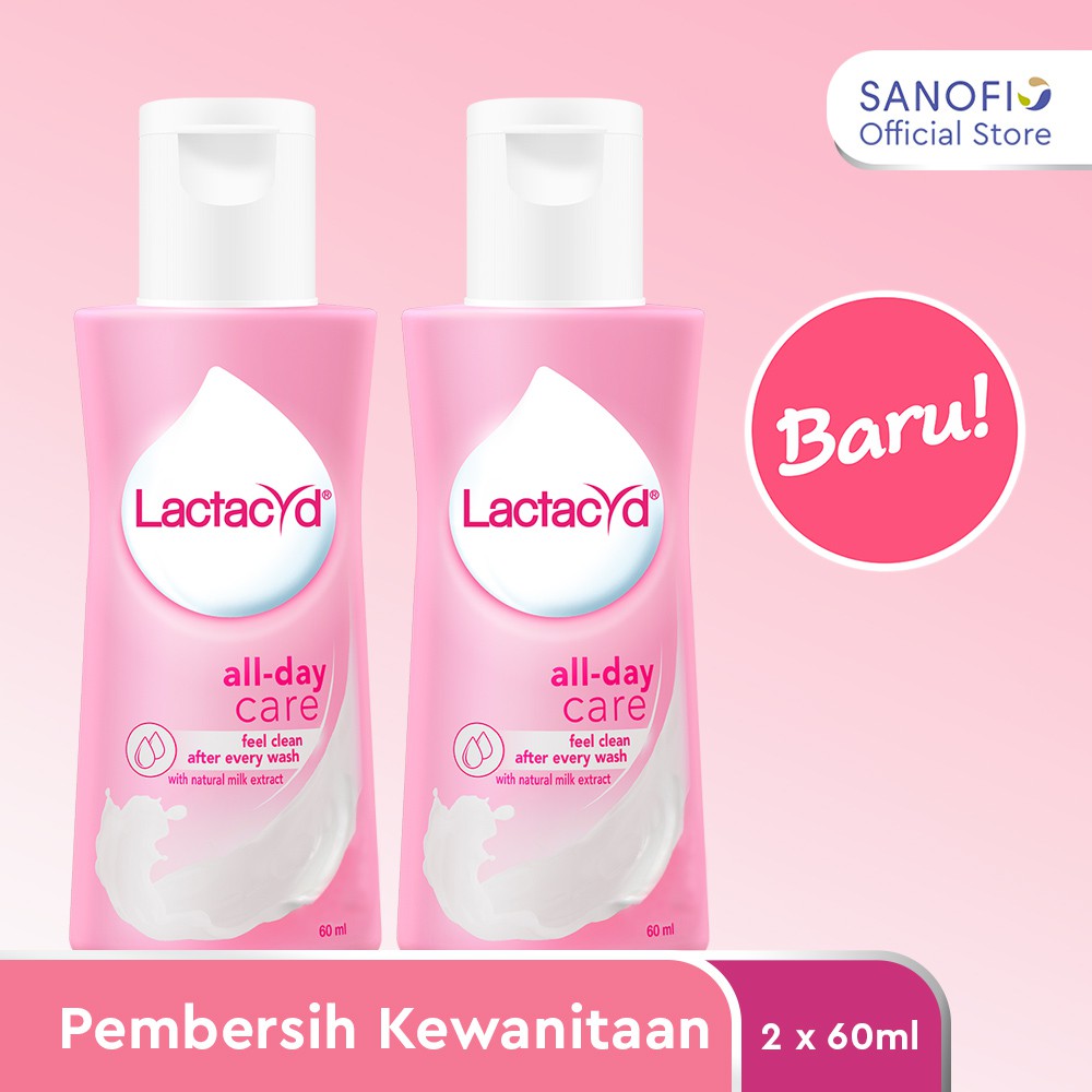 Jual Lactacyd All Day Care Feminine Wash 2x60mL - Pembersih Kewanitaan untuk Melindungi dari ...