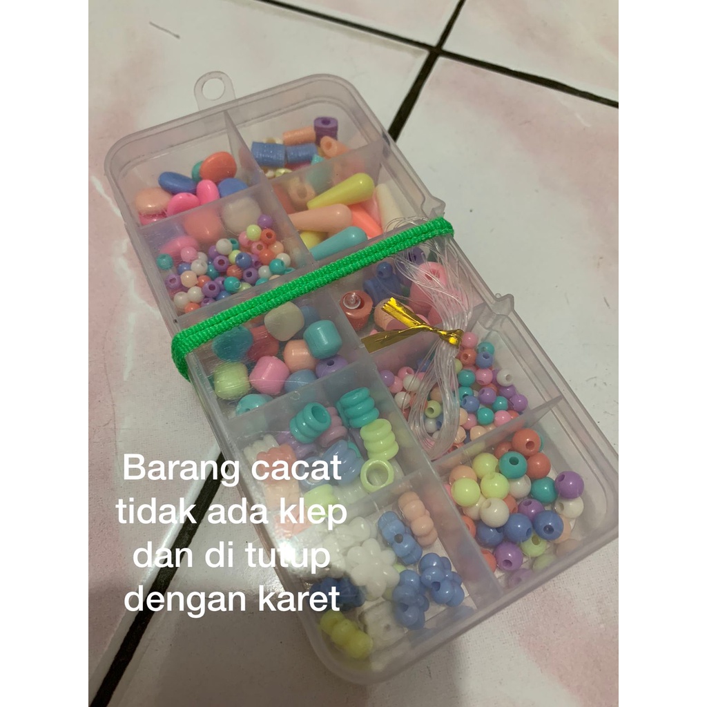 Jual Mainan meronce 3D BEADED DIY/ Kotak Manik Meronce dengan box sekat ...