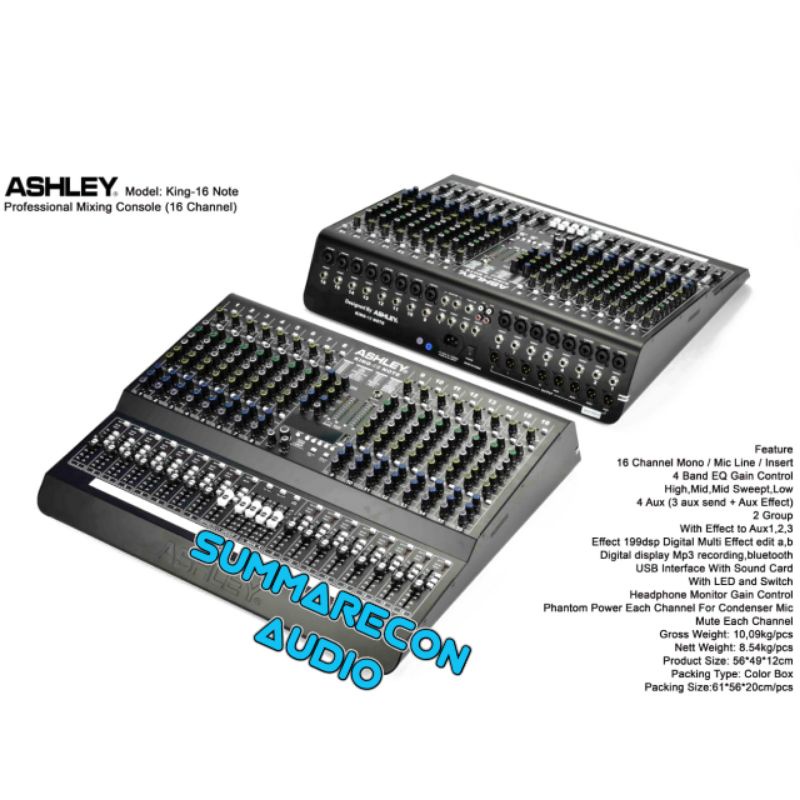Jual MIXER ASHLEY KING 16 NOTE ORIGINAL BLUETOOTH MIXER 16 CHANNEL ...