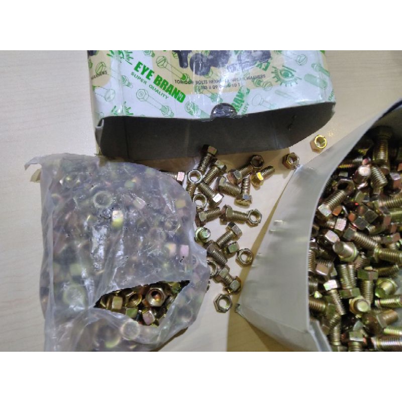 Jual PAKET 75PCs BAUT-MUR BESI SIKU LUBANG M8X15 / M7X15 | Shopee Indonesia