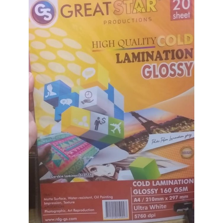 Jual Sticker Stiker Laminasi Laminating Glossy Laminasi Dingin A4 20 ...