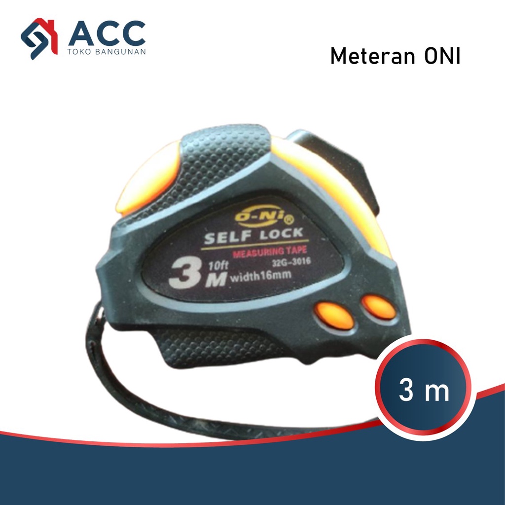 Jual Meteran 3 Meter ONI Meteran Bangunan Karet | Shopee Indonesia