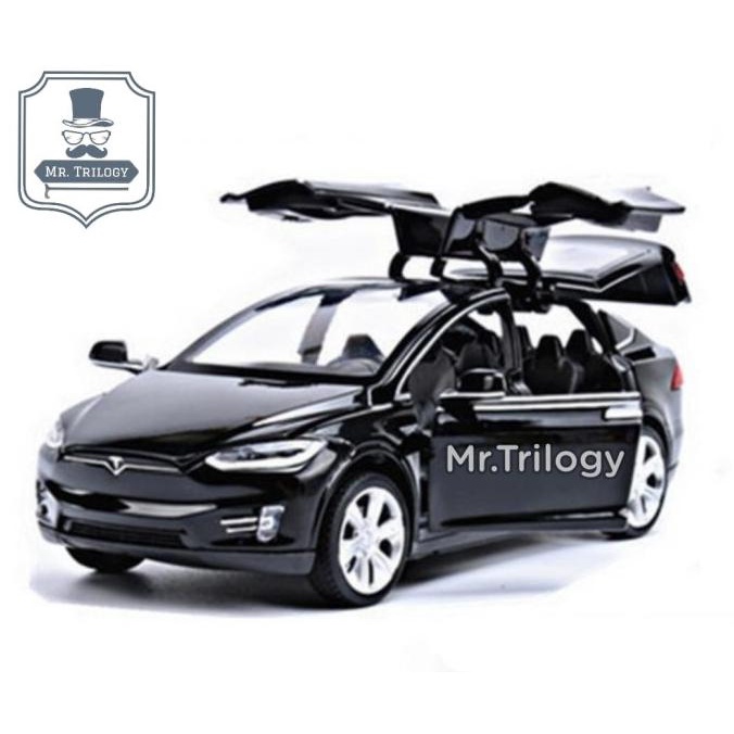 Jual Mobil Listrik Tesla Tipe X Mainan Miniatur Diecast Hitam Cowok ...