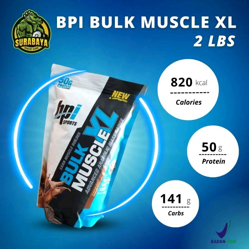Jual BPI Sports Bulk 2.37 Lbs Muscle XL Mass Gainer Weight Gain Susu ...