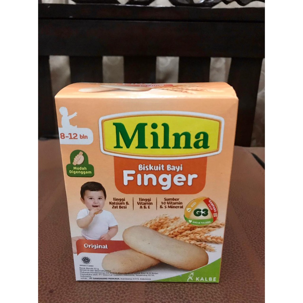 Jual Milna Biskuit Bayi FINGER Box 52 Gr 8-12 bulan | Shopee Indonesia