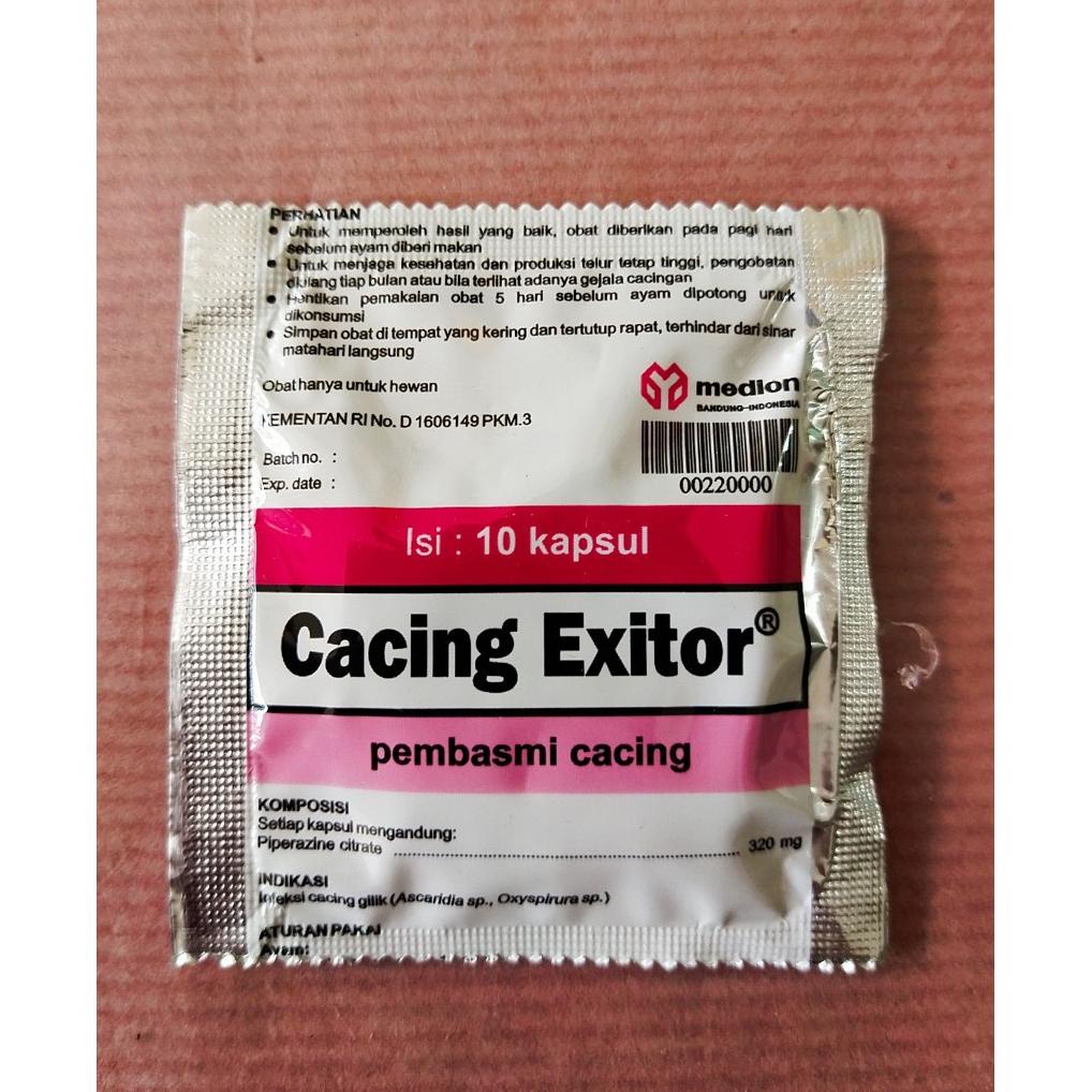 Jual Cacing Exitor 10 Kapsul - Sachet Isi 10 Kapsul - Obat Pembasmi ...