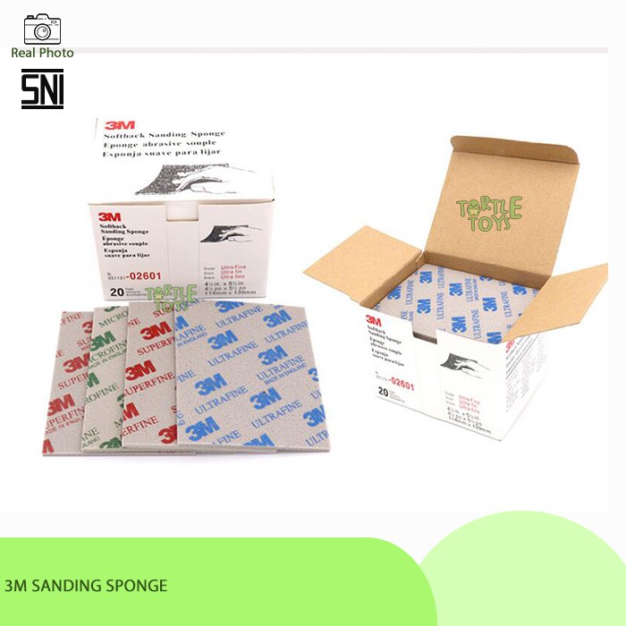 Jual 3M Softback Sanding Sponge Full Size - Sand Paper Sponge Amplas ...