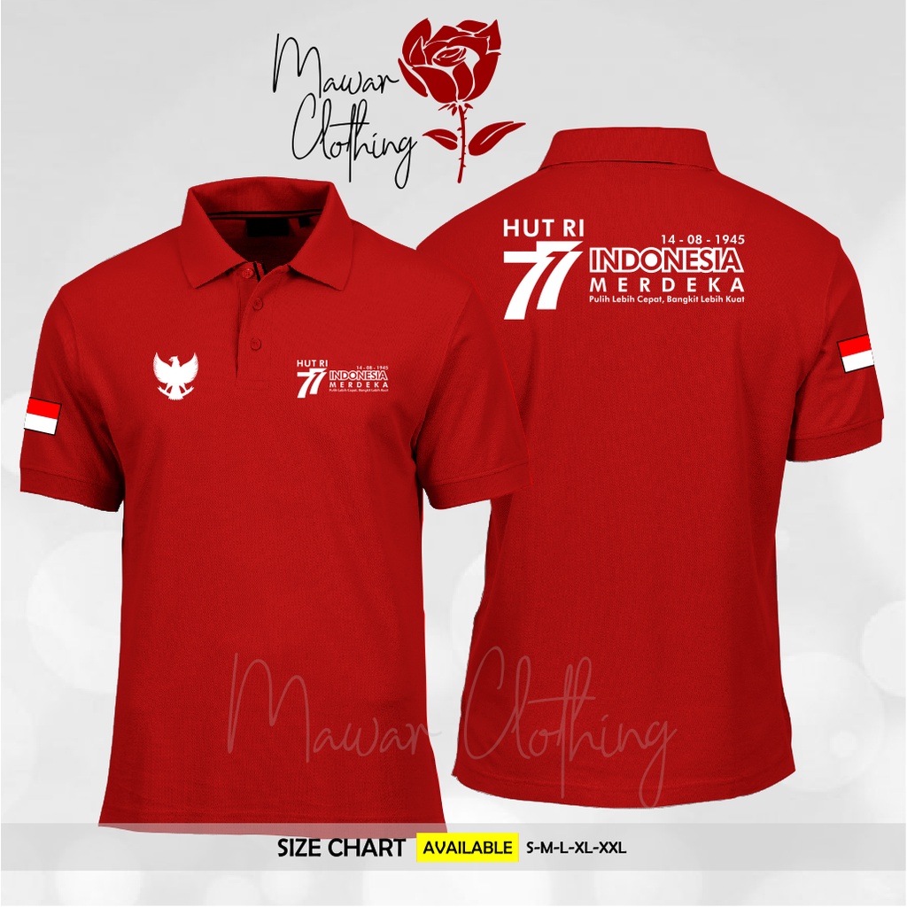 Jual Poloshirt Polo Kaos Baju Kerah HUT RI DIRGAHAYU INDONESIA KE 77 ... Jual Poloshirt Polo Kaos Baju Kerah HUT RI DIRGAHAYU INDONESIA KE 77 ...