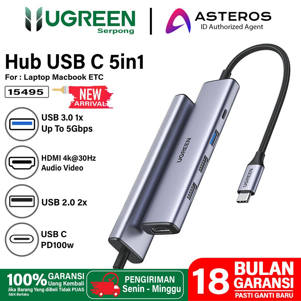 Jual UGREEN Adapter HUB 5 in 1 USB C to HDMI PD 100w USB 3.0 2.0 For ...