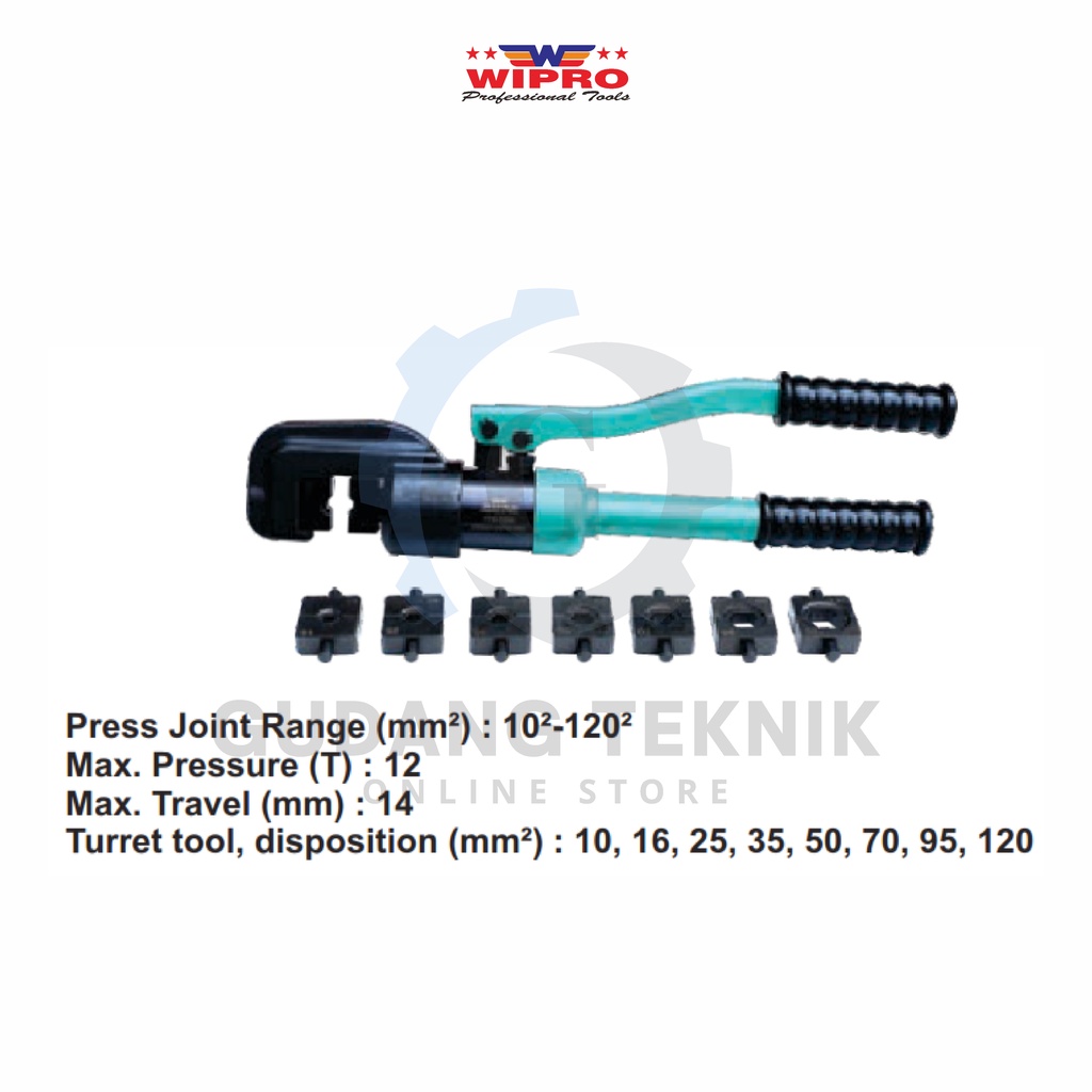 Jual Tang Press Skun Hidrolik WIPRO YYQ-120A / Tang Skun Kabel CRIMPING ... Jual Tang Press Skun Hidrolik WIPRO YYQ-120A / Tang Skun Kabel CRIMPING ...