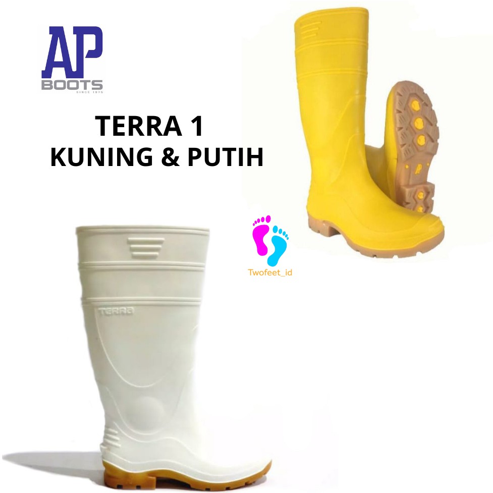 Jual SEPATU BOOT PROYEK / AP BOOTS TERRA 1 YELLOW & WHITE / AP BOOTS ...