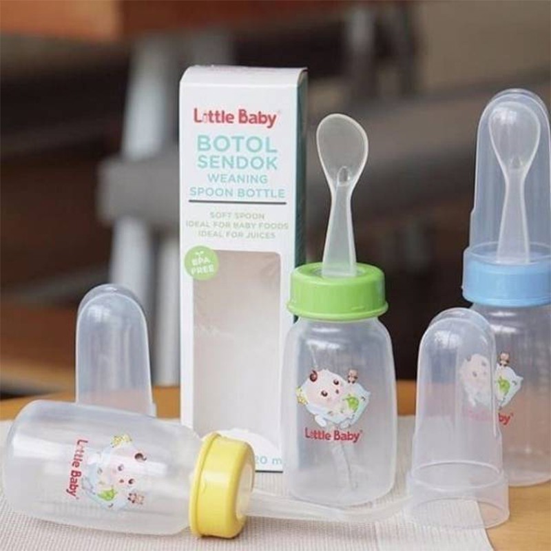 Jual Little Baby Botol Sendok Weaning Spoon Bottle 120ml Botol Sendok ...