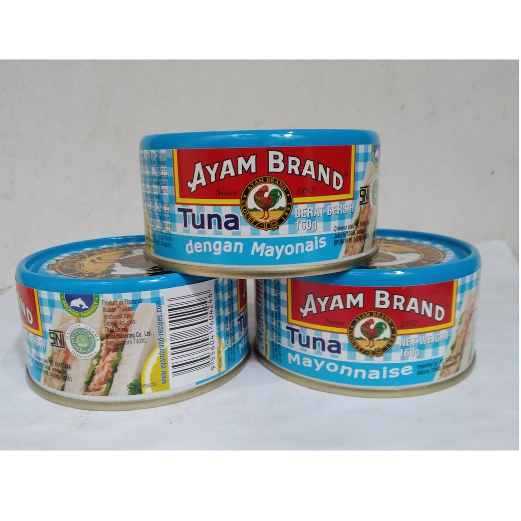 Jual Tuna dengan mayonais merek AYAM BRAND kemasan 160gr - produk HALAL ...