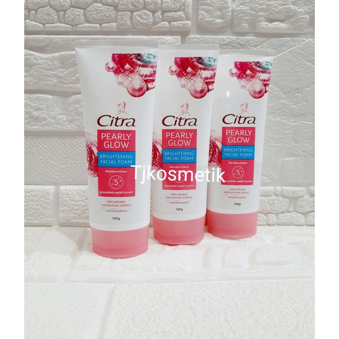 Jual Citra Pearly Glow Brightening Facial Foam 100g | Shopee Indonesia