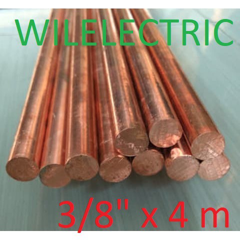 Jual Ground rod / copper rod tembaga asli 3/8 inch ” x 4m / 4 m ...