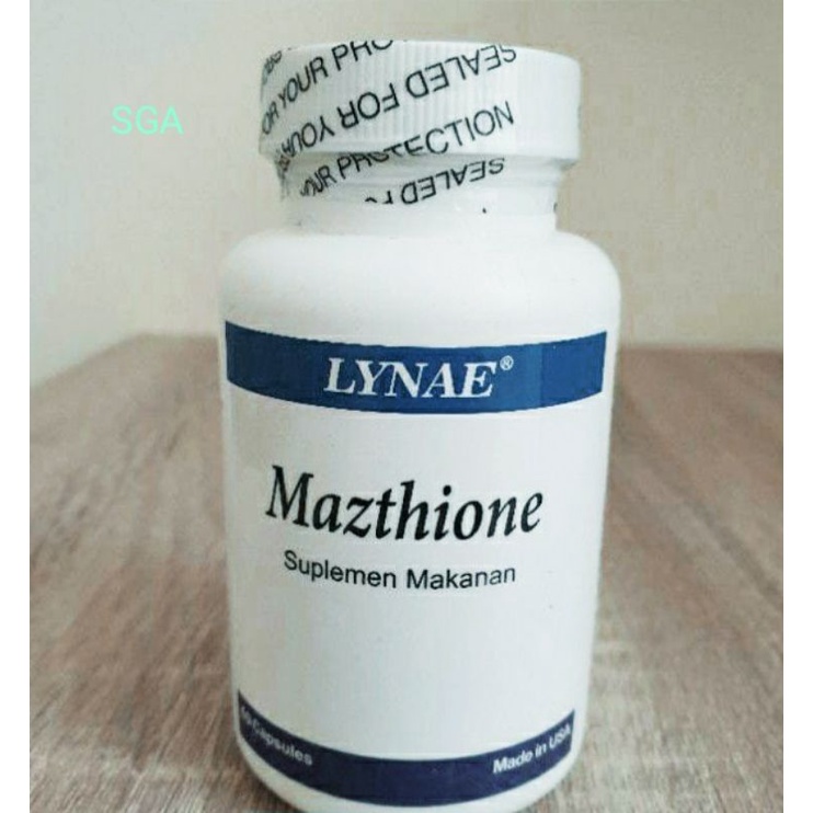 Jual Mazthione Lynae L-Glutathione Asli Obat Pemutih Kulit Wajah Dan Badan isi 60 Kapsul ...
