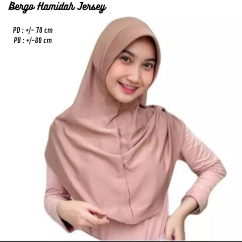 Jual Jilbab Kerudung Instan Langsung Pakai Hijab Jersey Bergo Hamidah Jersey Pet Antem Bahan ...