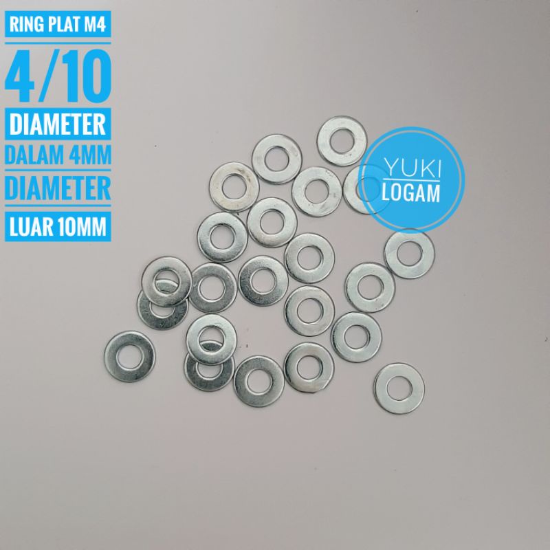 Jual 100 pcs ring M4 putih cocok untuk baut M4 | Shopee Indonesia