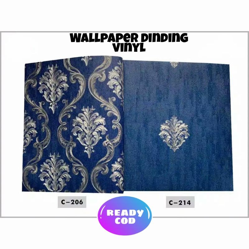 Jual Wallpaper dinding vinyl bertekstur premium isi 10 meter motif kombinasi bunga sekop ...