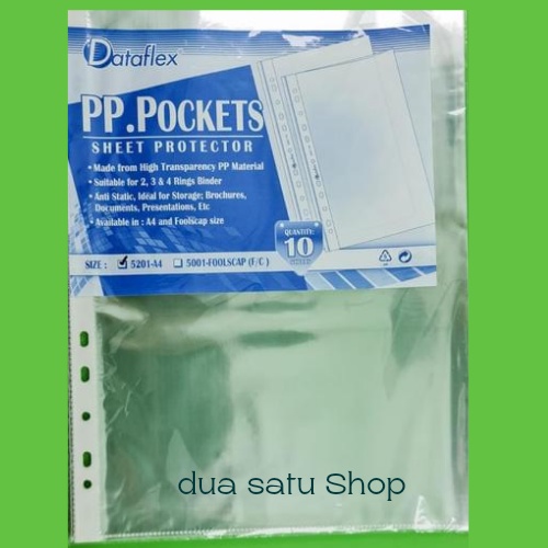 Jual Dataflex PP Pocket / Sheet Protector A4 ( isi 10 Lembar ) | Shopee Indonesia