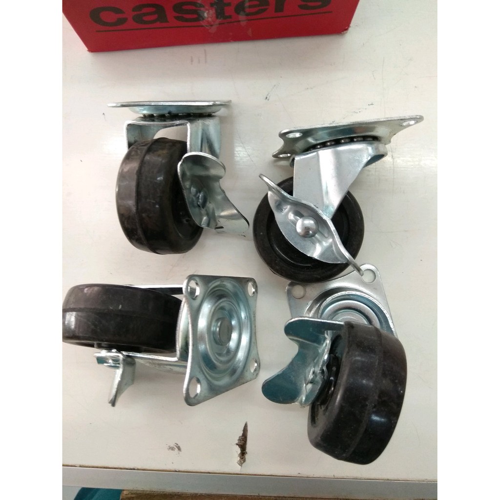Jual Roda Caster 2 Inch SG50 ( SET ISI 4RODA) Rem / Roda gepeng 2 ...