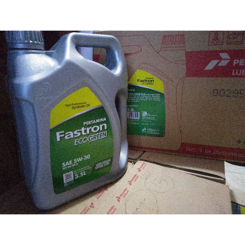 Jual pertamina oil oli fastron eco green sae 5W-30 3,5liter | Shopee ...
