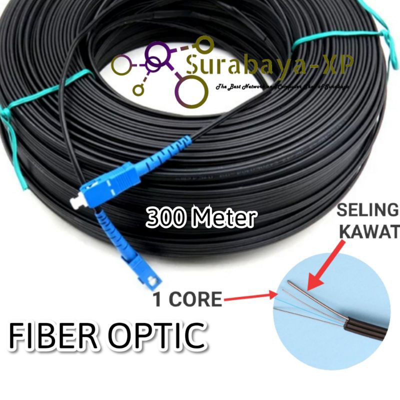 Jual Kabel Fiber Optik FO 300 Meter Precon 300M Drop Core SC UPC ...