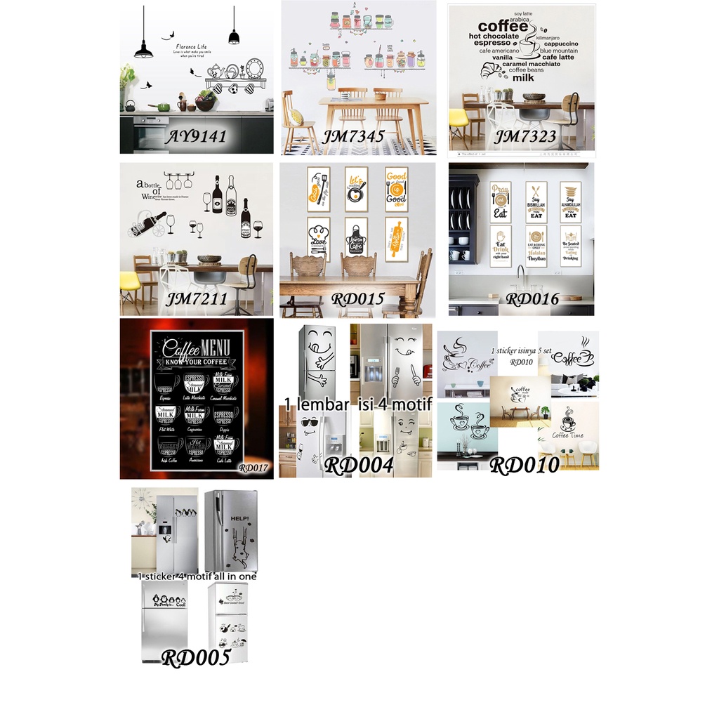 Jual WPSBGS KITCHEN COOKING WALLSTICKER STICKER DINDING DAPUR STIKER ...