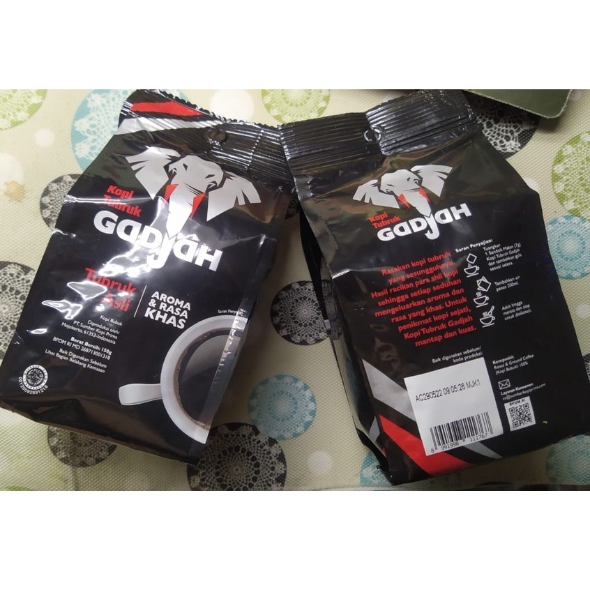 Jual Kopi Gadjah Tubruk isi 150 gr kopi cap gajah asli lampung | Shopee ...