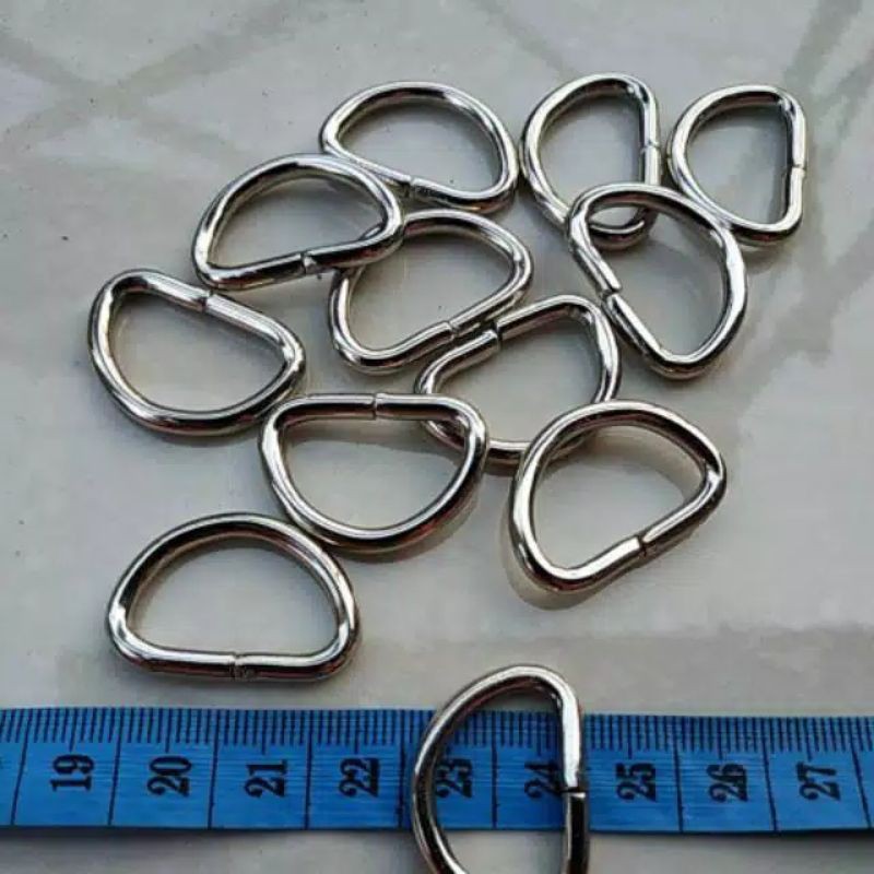 Jual Ring D besi / pengait tas dompet bahan kerajinan aksesoris ...