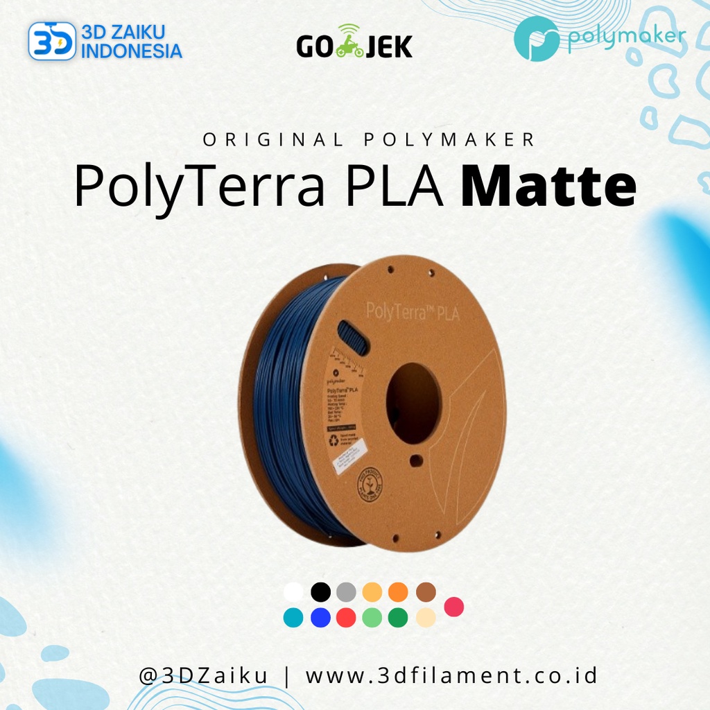Jual Original PolyMaker PolyTerra PLA Matte Finish Doff 3D Printer ...