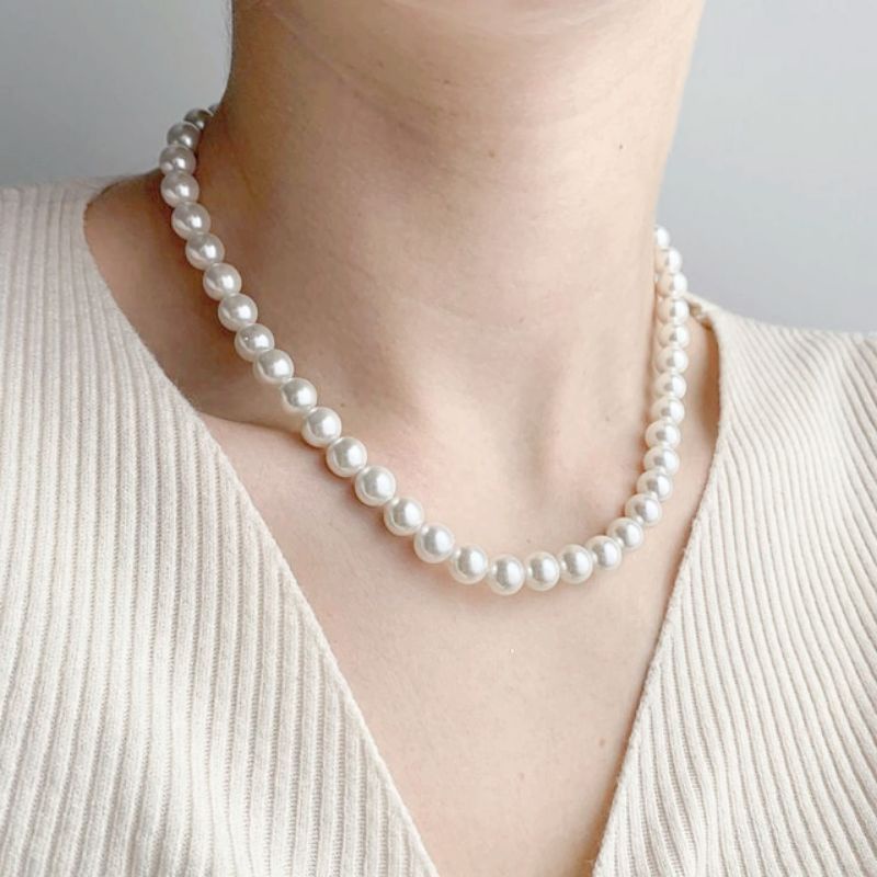 Jual Kalung Mutiara , Kalung Pria Dan Wanita ,Pearl necklace , Ukuran ...
