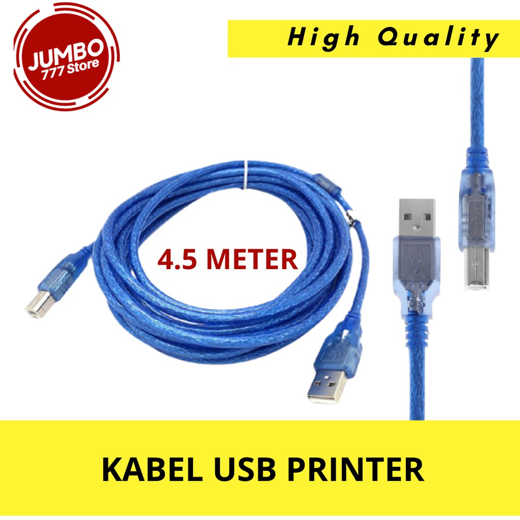 Jual KABEL PRINTER USB UKURAN 4.5 METER | Shopee Indonesia