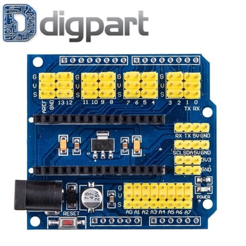 Jual Arduino Nano Shield V3 Blue IO Sensor Expansion Adapter Breakout ...