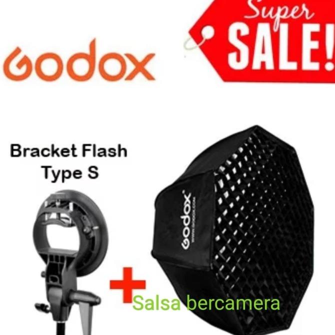 Jual Godox Softbox With Grid Sb-Ue120 Octa 120Cm Paket Bracket Flash ...