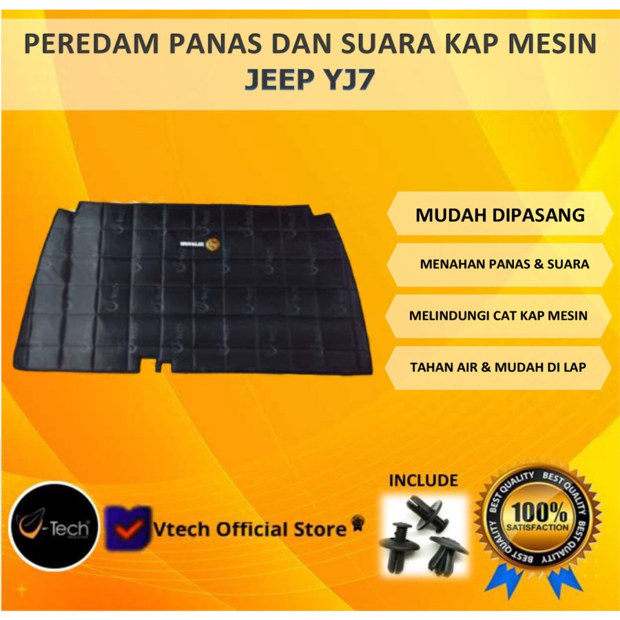 Jual VTECH Peredam Panas dan Suara kap Mesin Jeep Wrangler YJ7 | Shopee ...