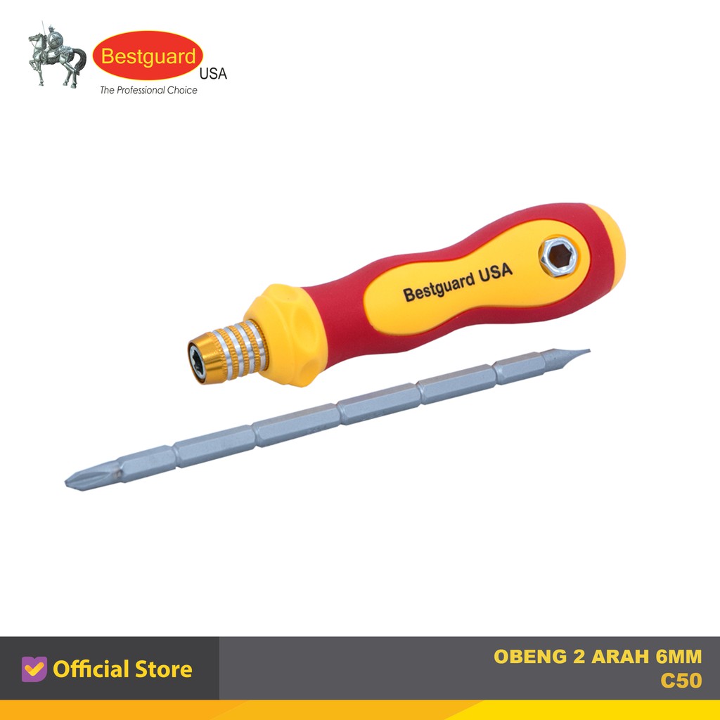 Jual Bestguard Obeng Dua Arah 6Mm (+) (-) | Shopee Indonesia