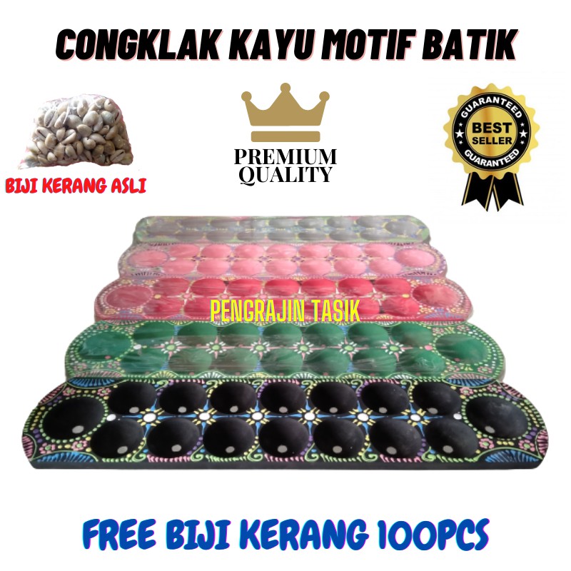 Jual Congklak Kayu Lurus Motif Batik Dakon Congklak Mainan Anak ...