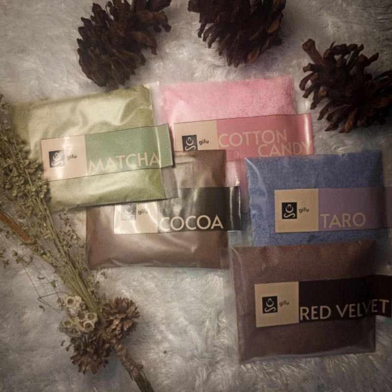 Jual Gifu Powder Sachet (Matcha, Cocoa, Taro, Red Velvet, Cotton Candy ...