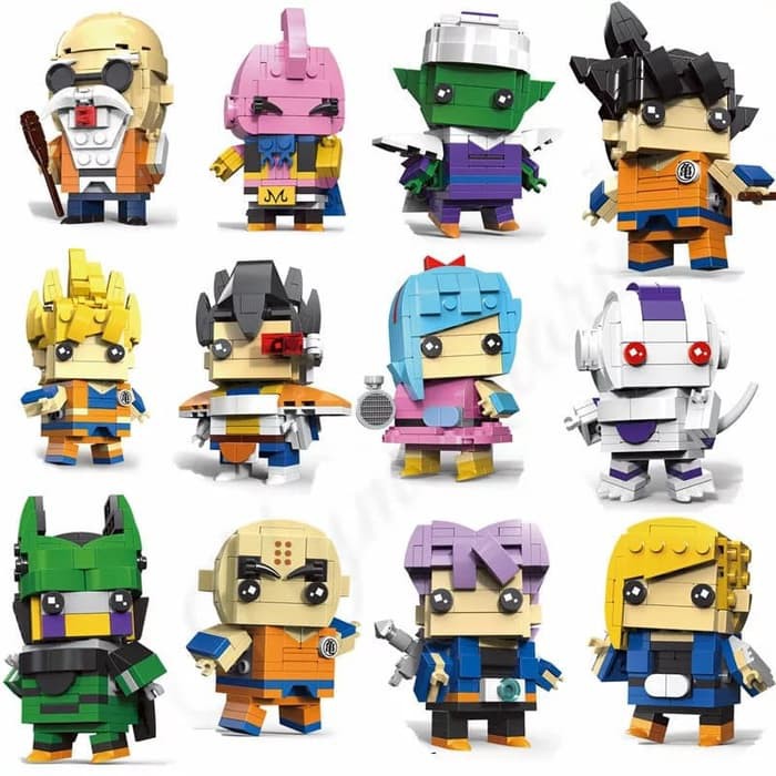 Jual 12Pcs Cute Doll Dragon Ball Z Super Saiyan Goku Action Figure Toy ...