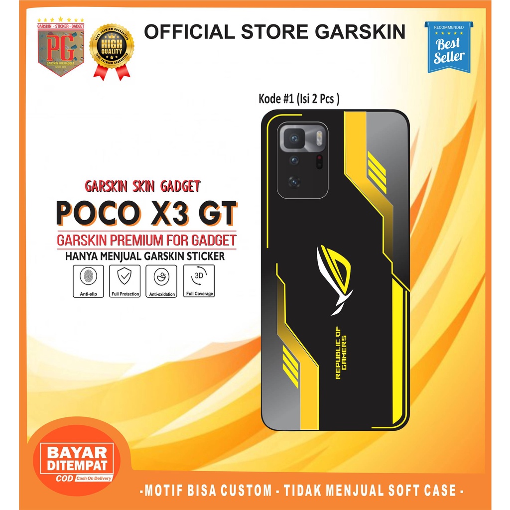 Jual Skin POCO X3 GT Garskin Original Gadget Motif ROG Color (isi 2 pcs ...